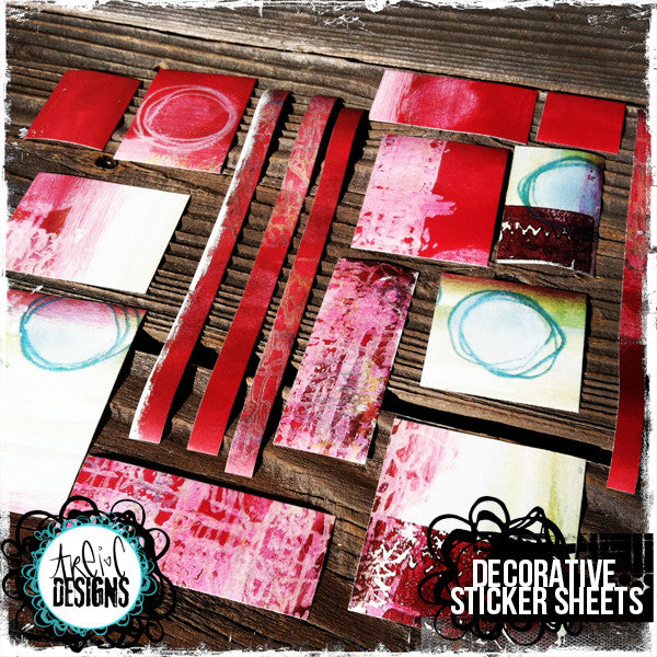 red sticker sheet set - #tracibautistaCOLOR {treiCdesigns} boutique